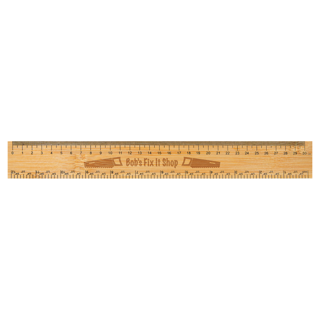 12″ Bamboo Ruler – KLA Engraving