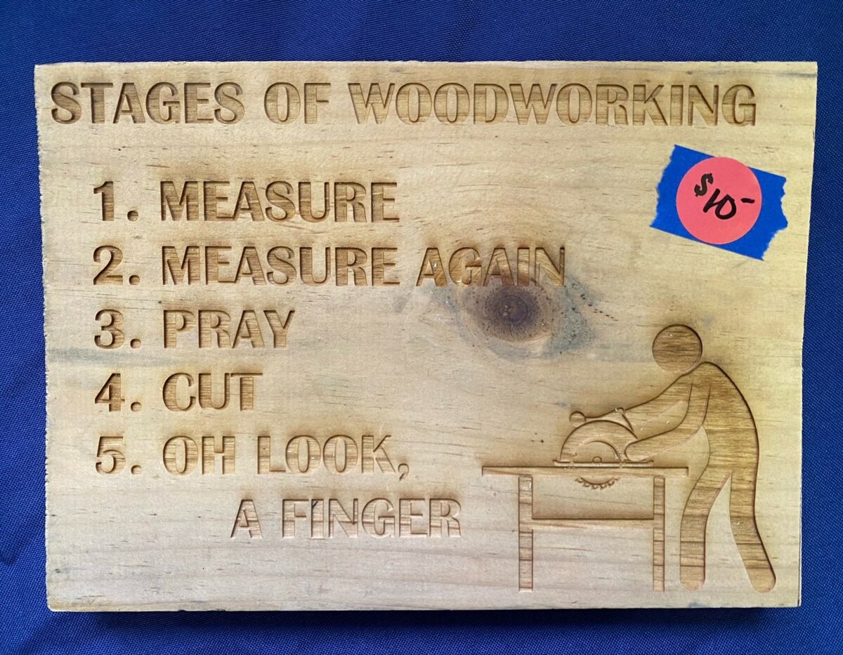 Barn Wood Stages of Woodworking Sign – KLA Engraving