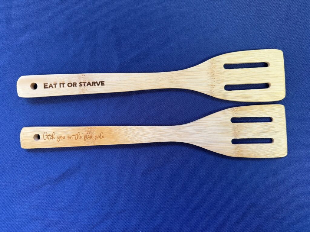Laser Engraved Bamboo Spatula – KLA Engraving